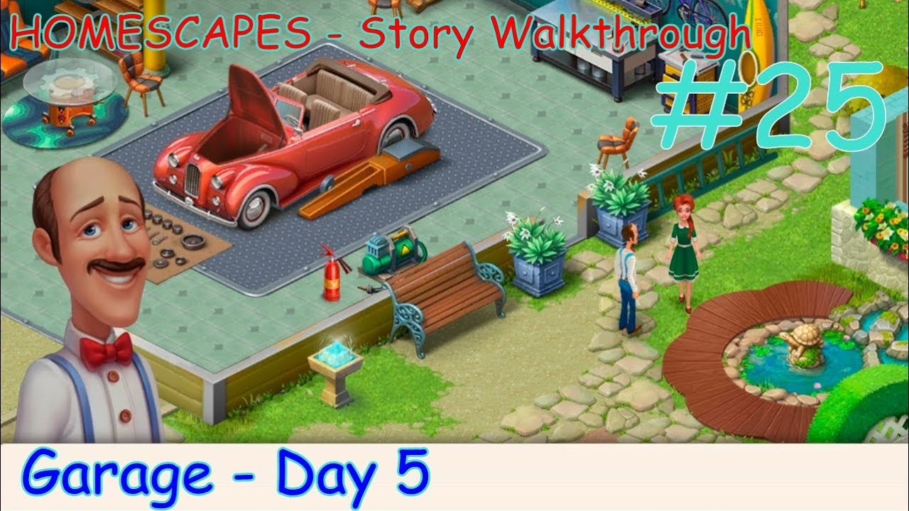 Мультик игра HOMESCAPES - Story Walkthrough #25 - Garage - Day 5 (iOS ...