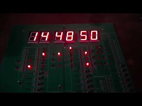 Mega Transistor Clock (by Mek) V1 - veľké tranzistorové hodiny