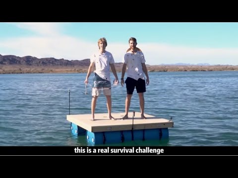 Tow-person challenge live-action raft survival 100 hours #varietyshow #hiddengems #hideandseekgame 