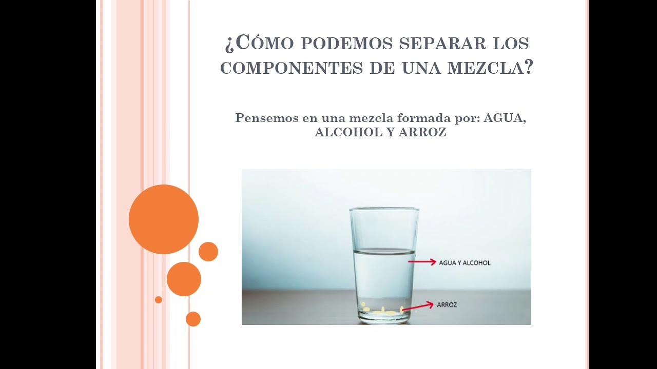 ¿Cómo separar los componentes de una mezcla? - YouTube