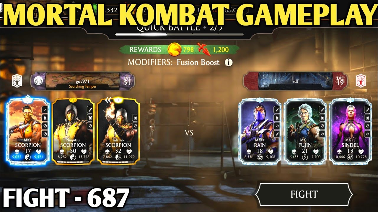 mortal kombat gameplay || mk mobile || fighting games || fight - 687 ...