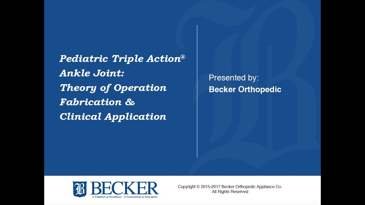 Pediatric Triple Action Ankle Joint Educational Module PPT_1.16 - YouTube