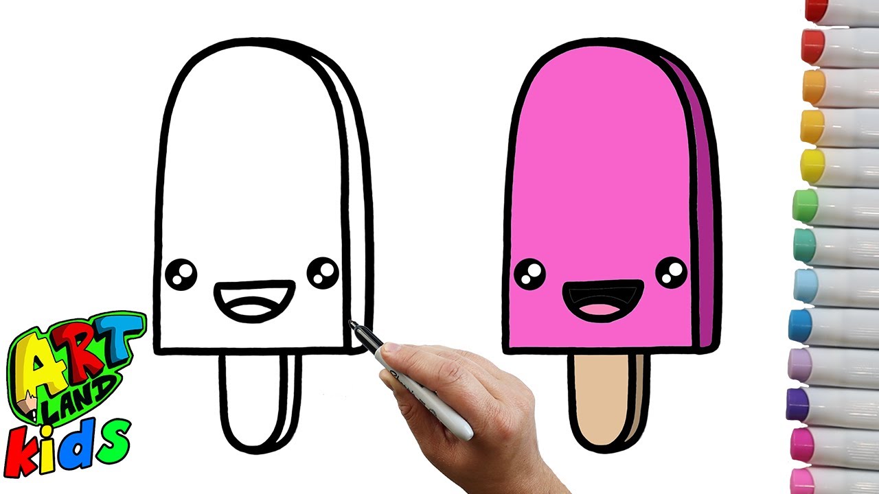 How to Draw a Popsicle for Kids - YouTube