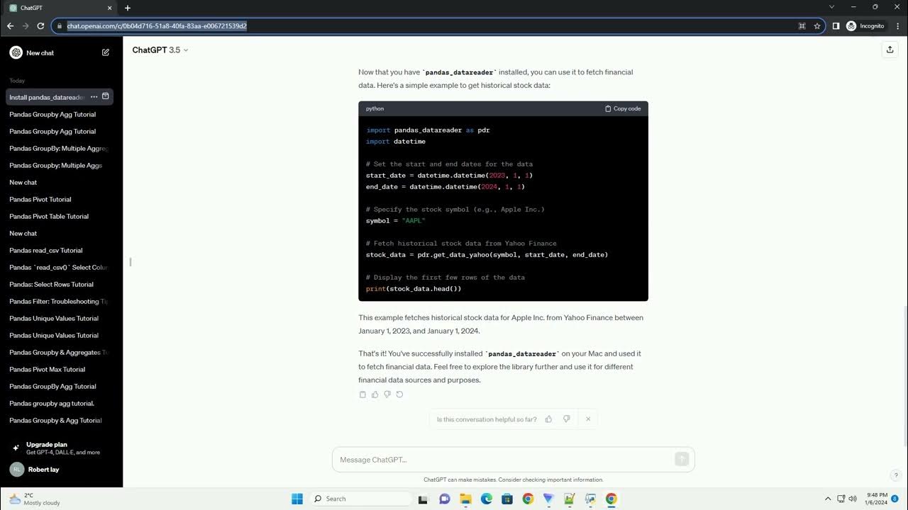 how to install pandas datareader on mac - YouTube