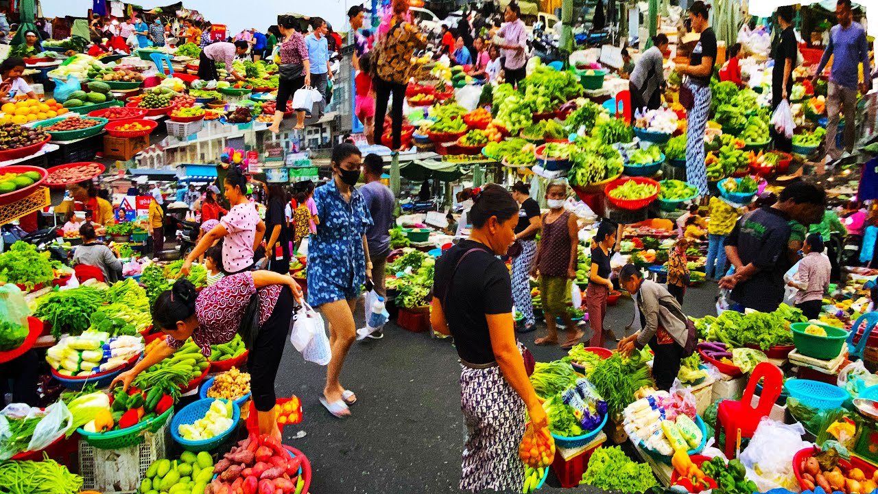 Best Exploring Cambodian Market Food - Cambodian Countryside Market Vs ...