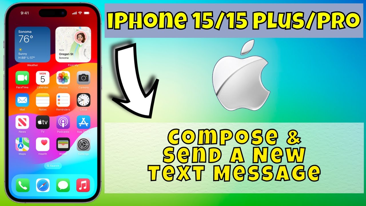 iPhone 15/Pro/Plus Compose & Send A New Text Message - YouTube