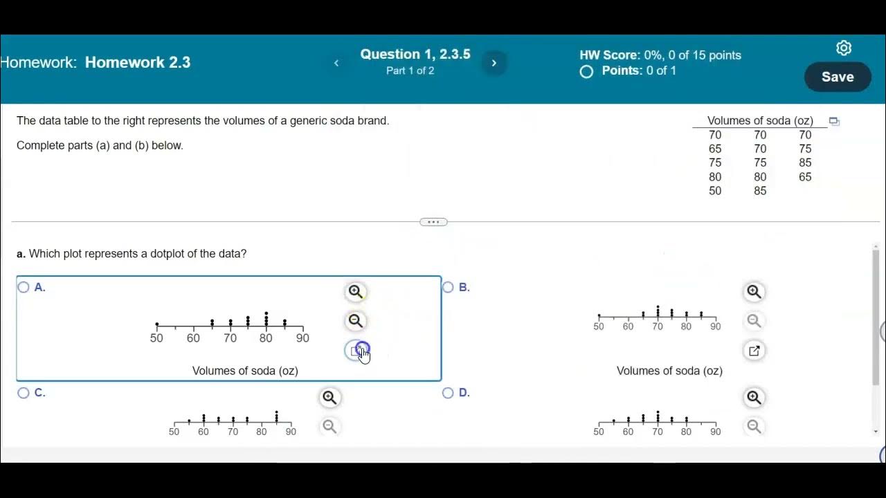 Math 14 Hw 235 Construct A Dotplot Using Statcrunch Are There Any Outliers Youtube