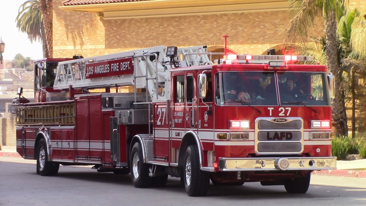 LAFD Truck 27 Responding - YouTube