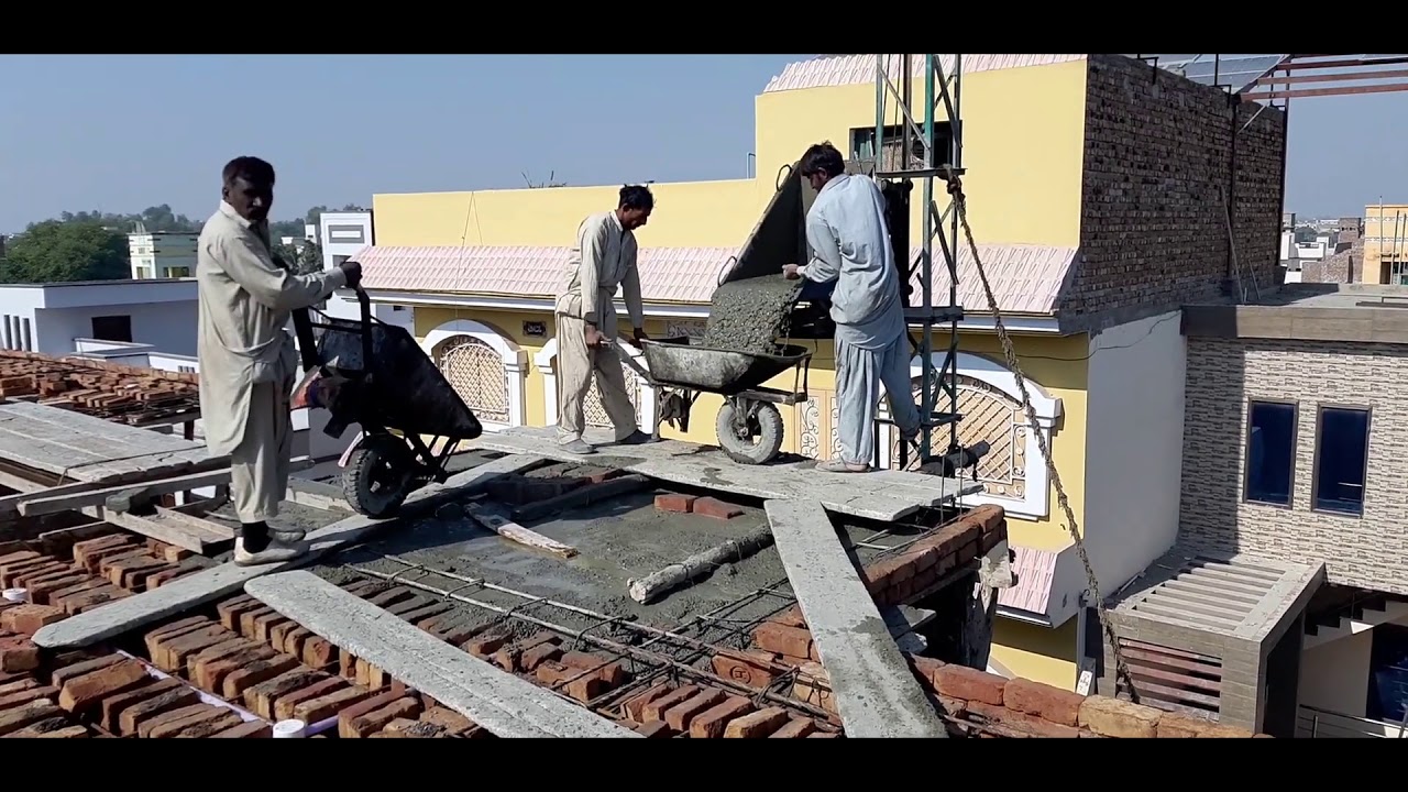 Concrete work in pakistan Concrete rb roof House Construction in ...