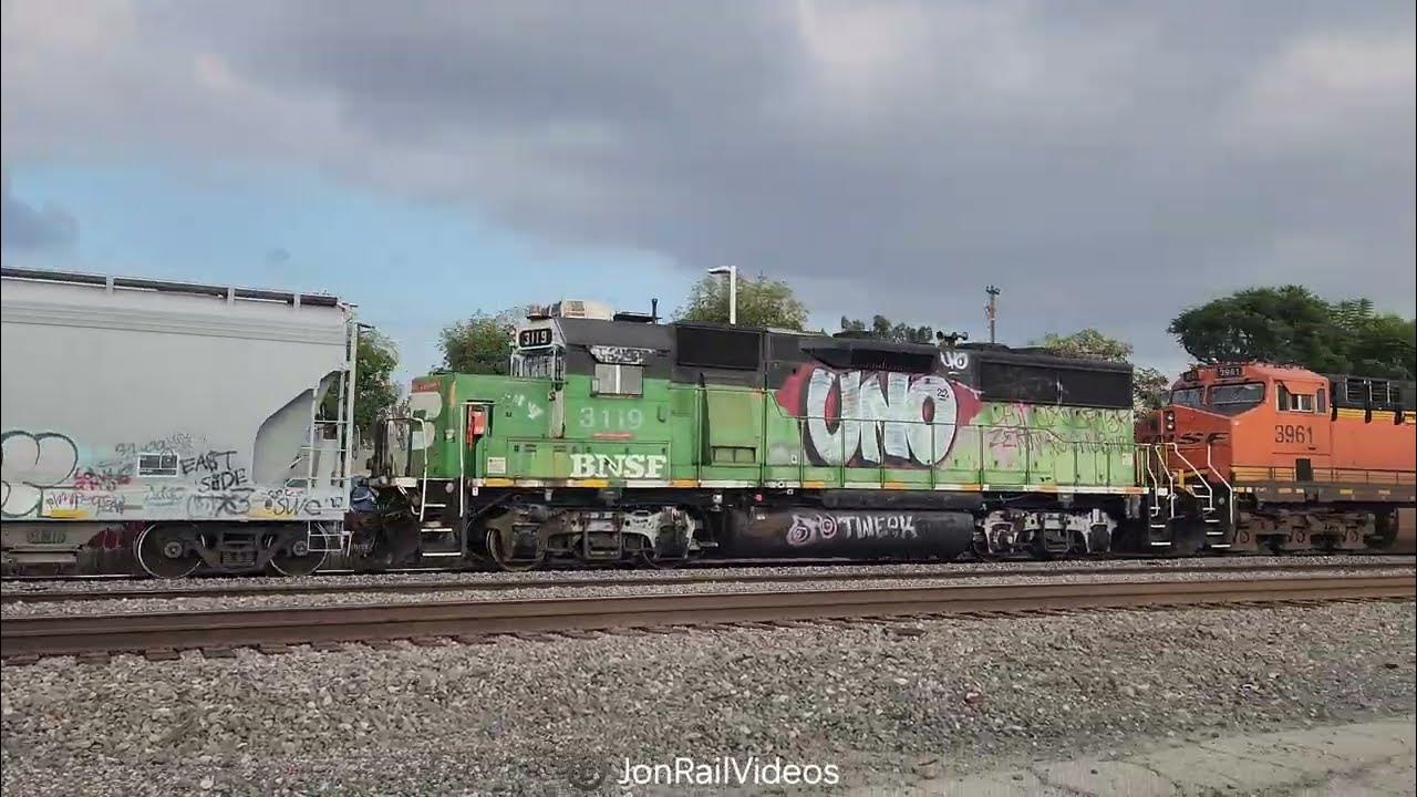 11/27/24 Pre: BNSF HVRNBAR approaches double crossings Los Nietos/SFS with BNSF 164 & BN paint ...