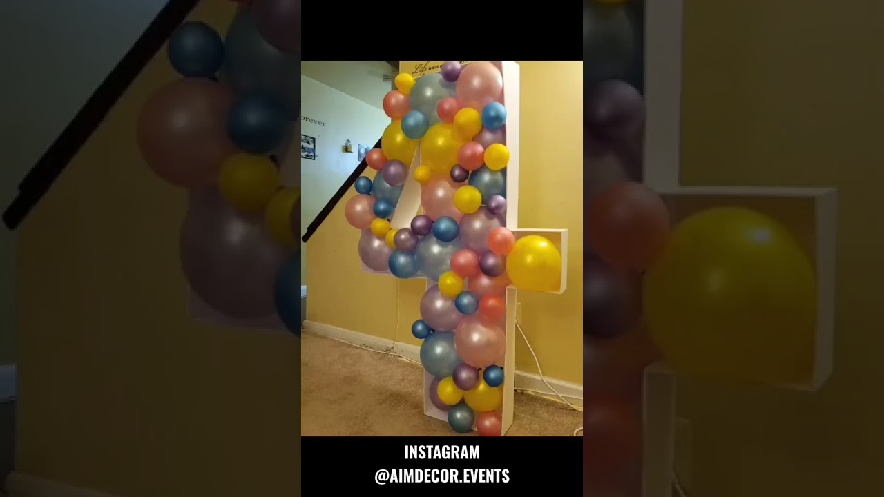 5FT HANDMADE MARQUEE NUMBER 4 - YouTube