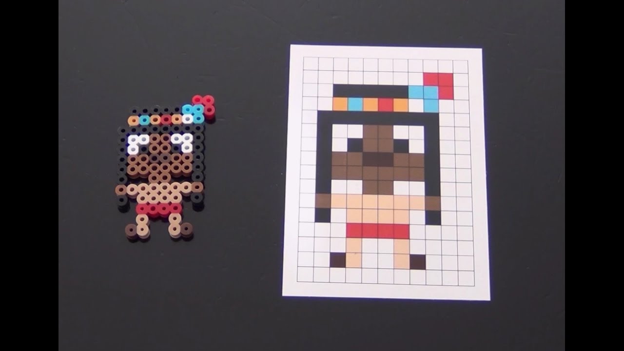 How to Make a Cute Perler Bead Indian - YouTube