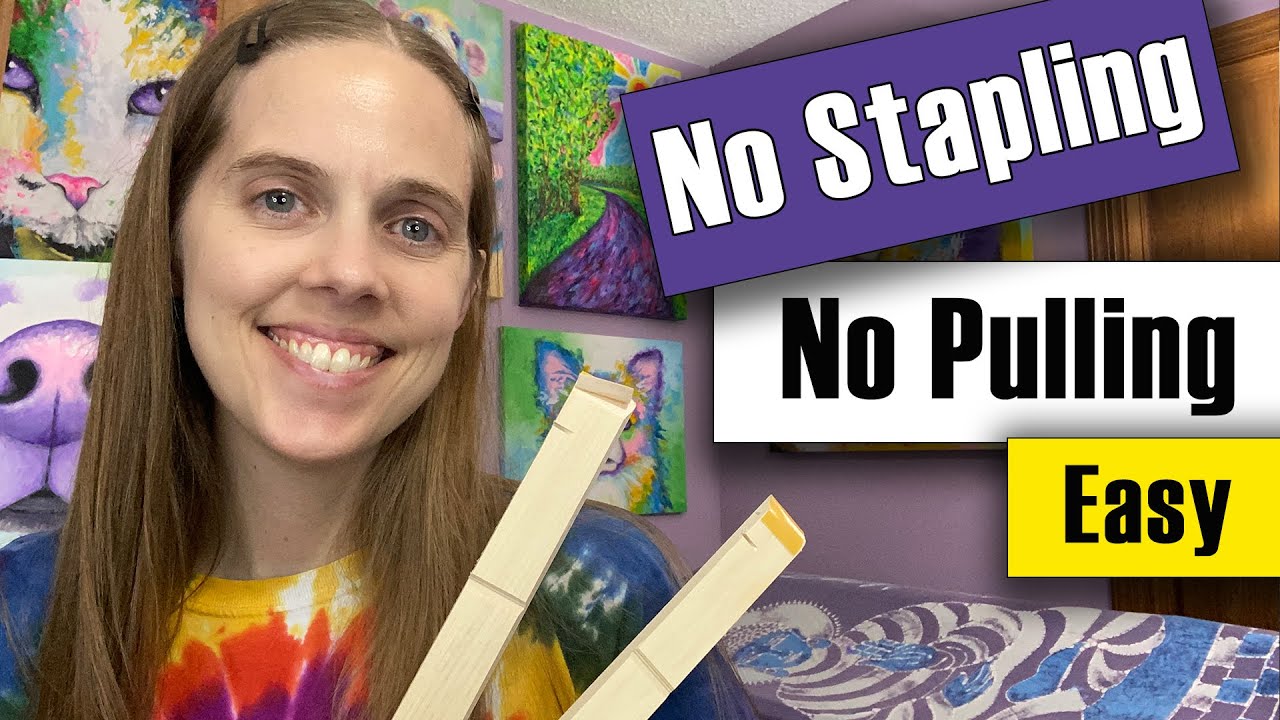 How To Stretch A Canvas Print EASY Without Stapling Or Folding How To Stretch A Canvas Print EASY Without Stapling Or Folding