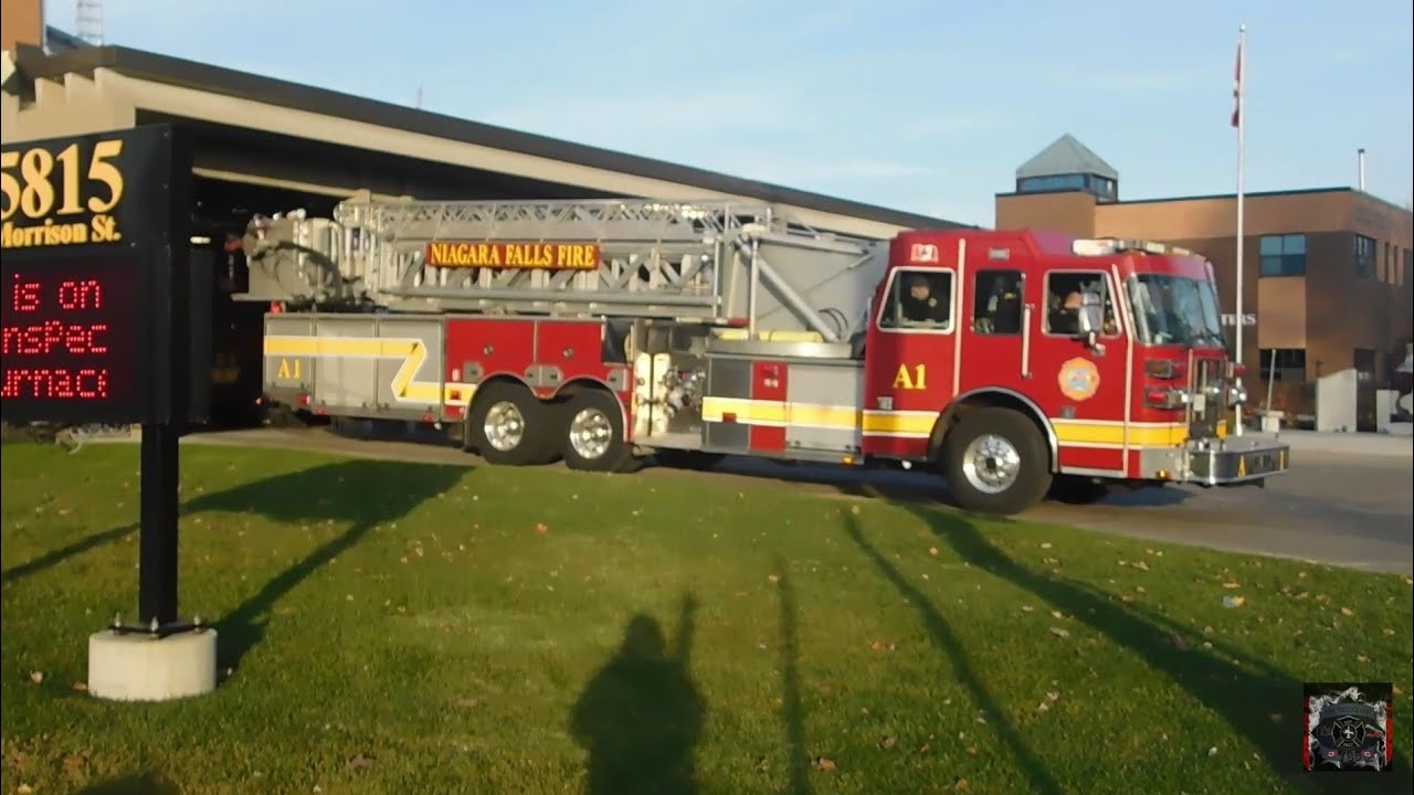Niagara Falls Fire - Aerial 1 Returning - YouTube