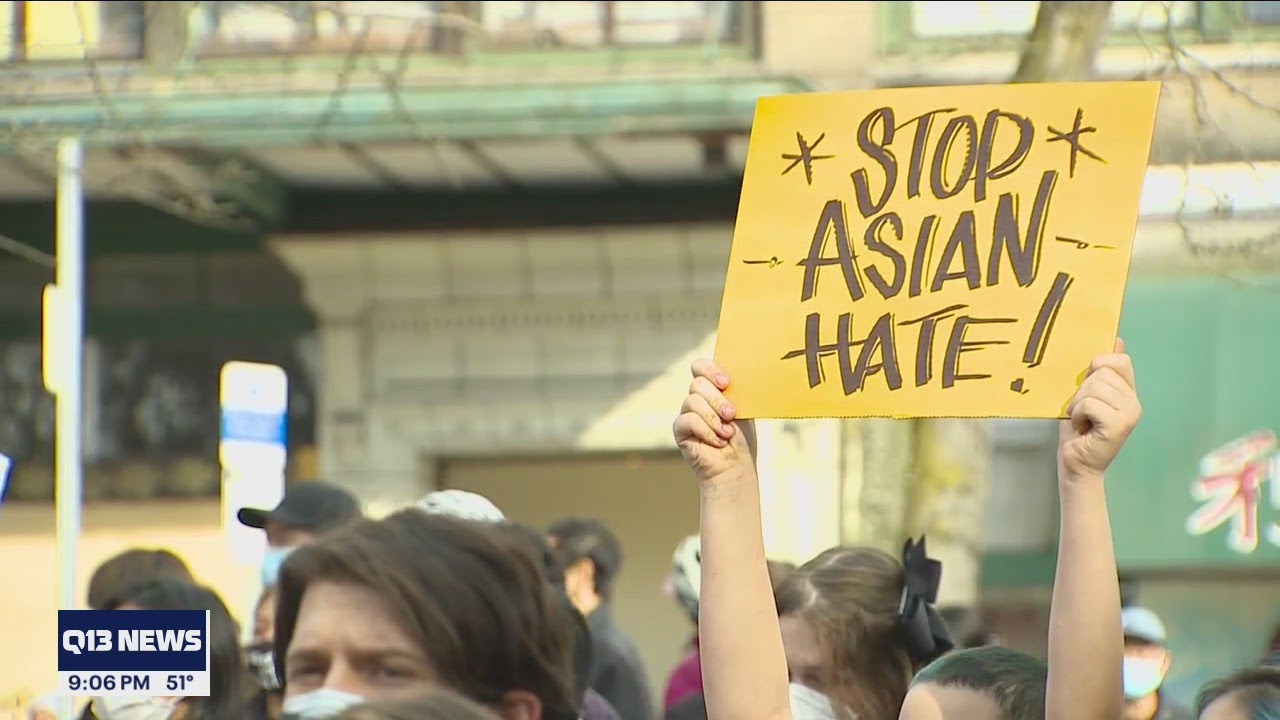 Hundreds rally in Seattle against racist attacks on Asian Americans ...