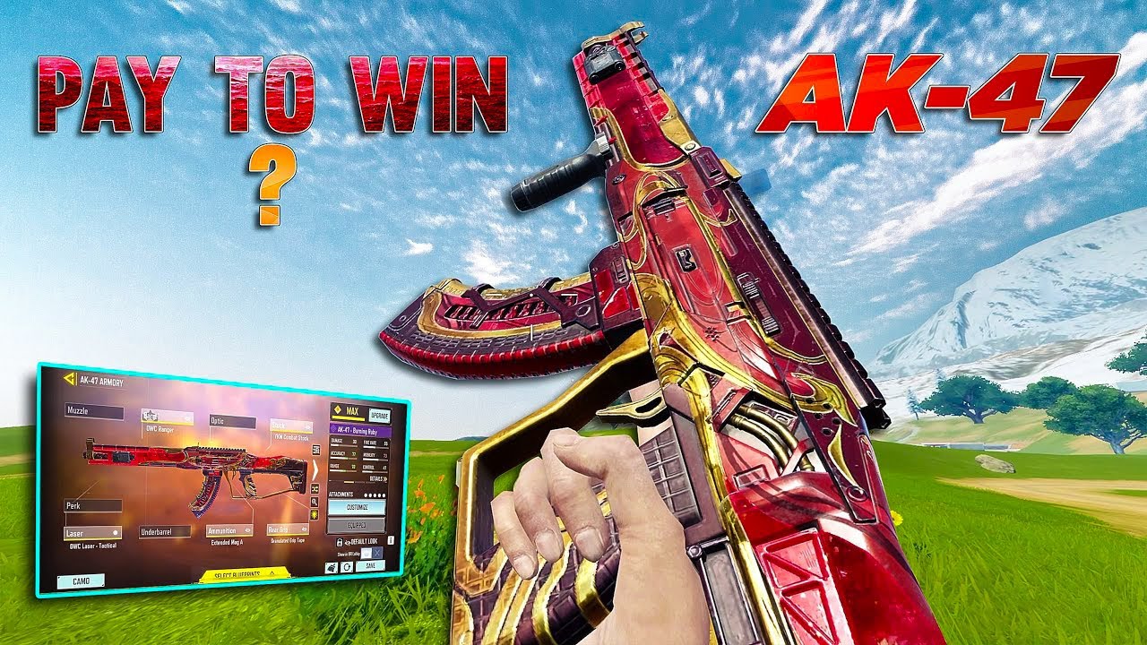 *NEW* AK-47 Burning Ruby is BEST P2W EPIC SKIN 😍 I BEST P2W AK-47 ...