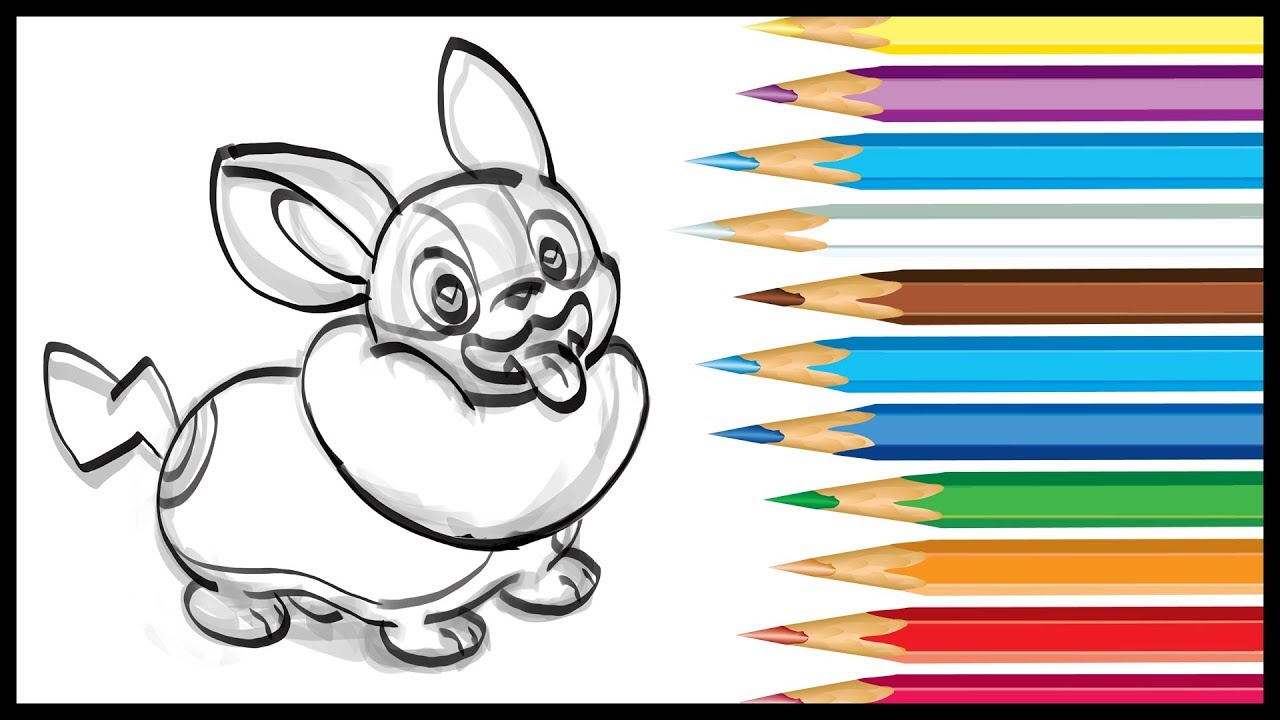 How to draw YAMPER from POKEMON SWORD & SHIELD - YouTube