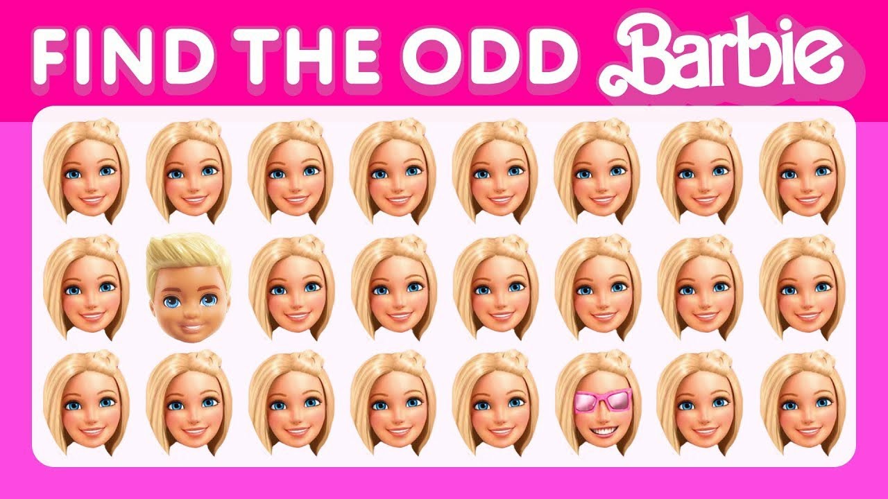 find the odd barbie emoji #86 | Emoji Puzzle Quiz | Find The Odd Emoji ...