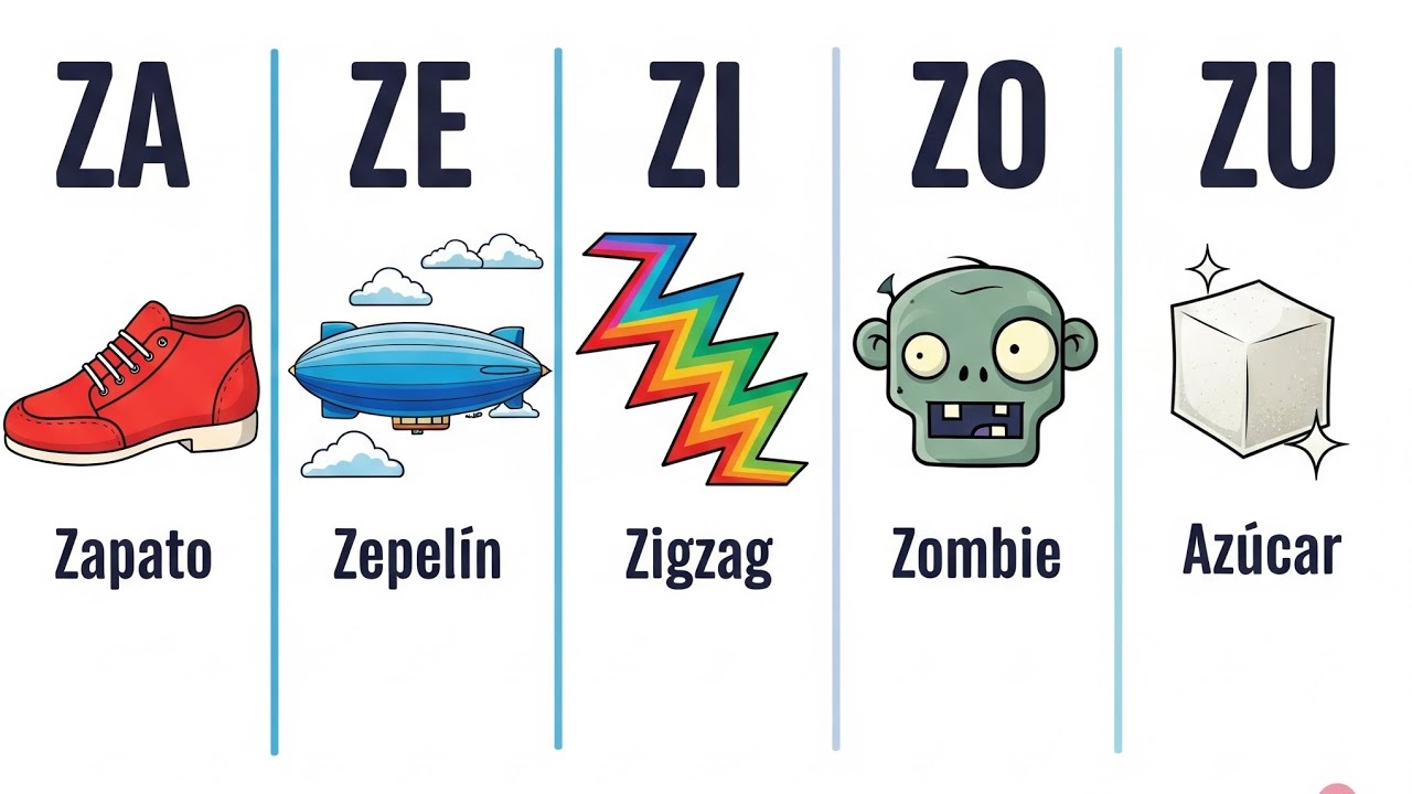 ZA ZE ZI ZO ZU LAS SÍLABAS DE LA LETRA Z - YouTube