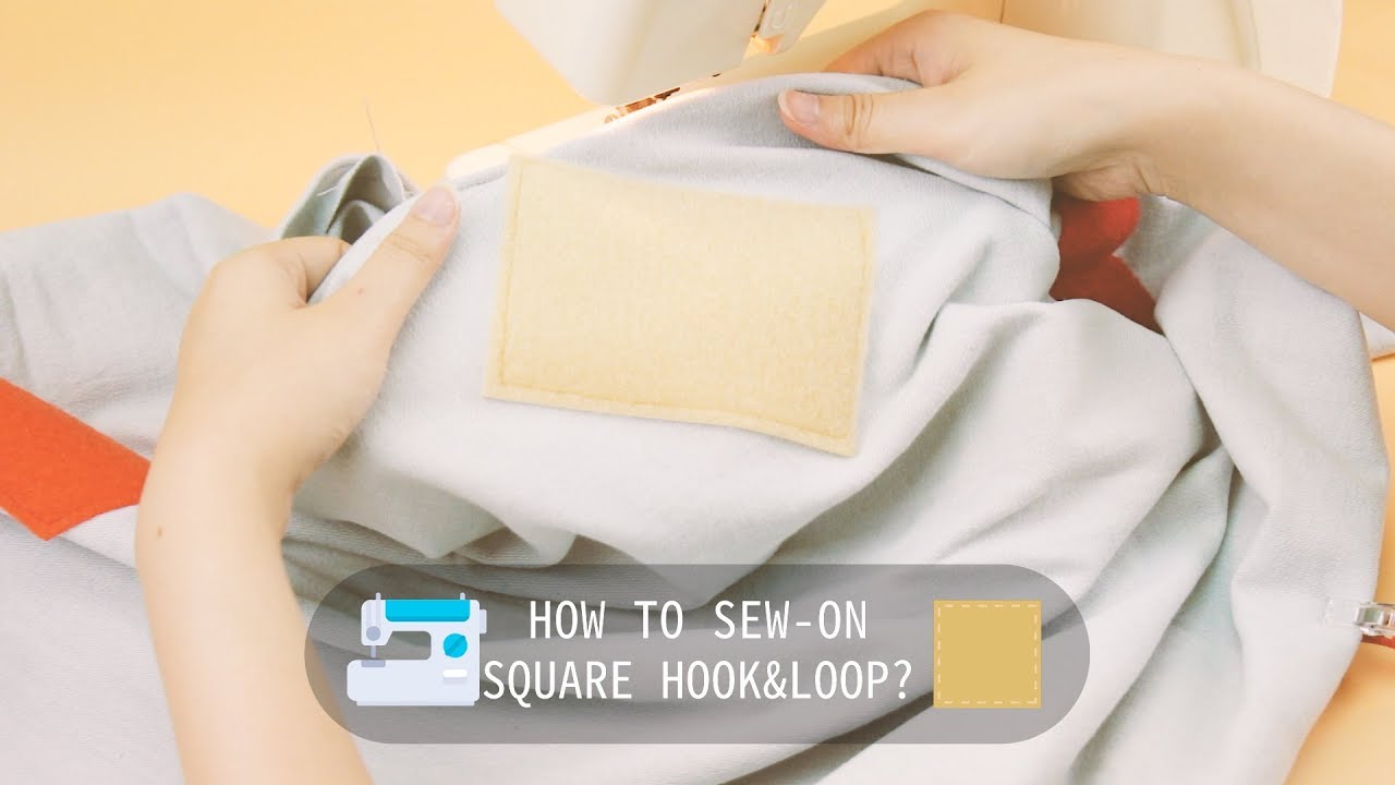 **Tutorial** HOW TO SEW-ON SQUARE HOOK&LOOP? - YouTube