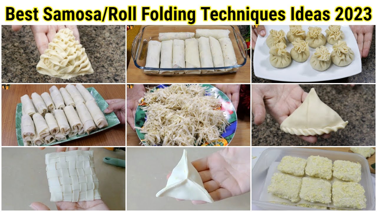 11 Best Samosa/Roll Folding Techniques Ideas | How To Fold Samosa/Roll ...
