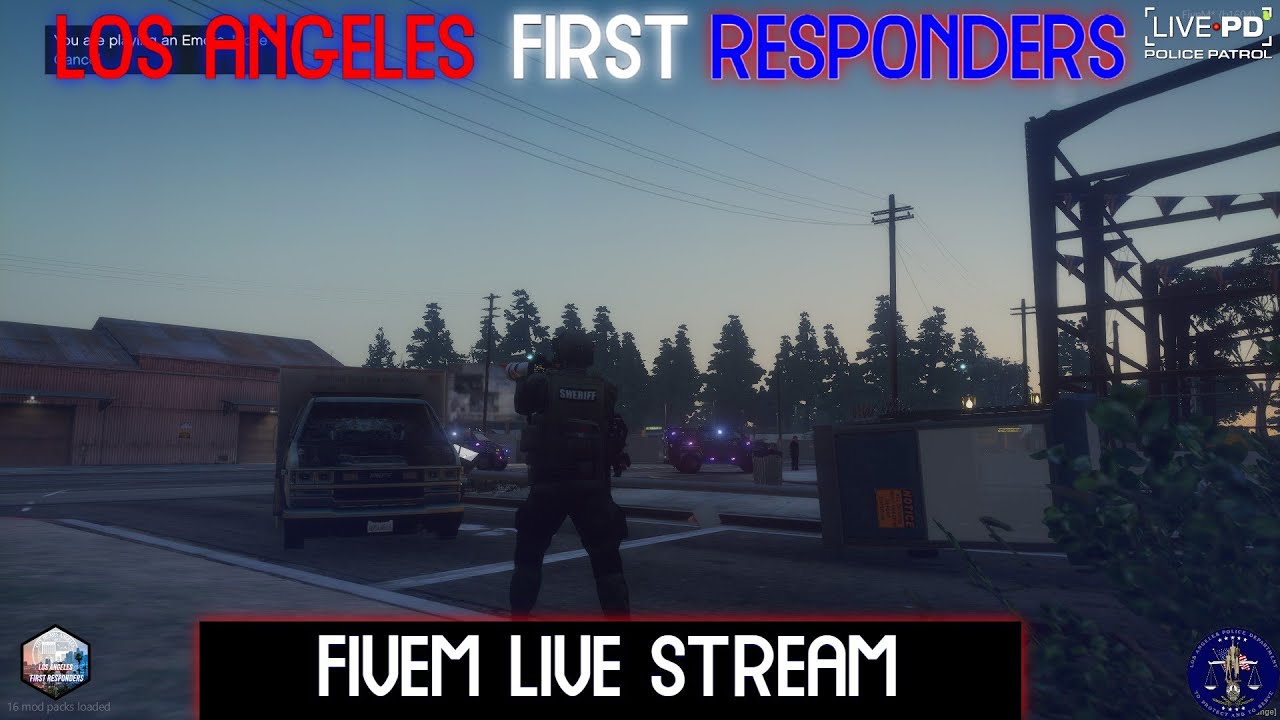 Los Angeles First Responders - (FIVEM) Live Stream | NEW CARS,NEW MIC ...