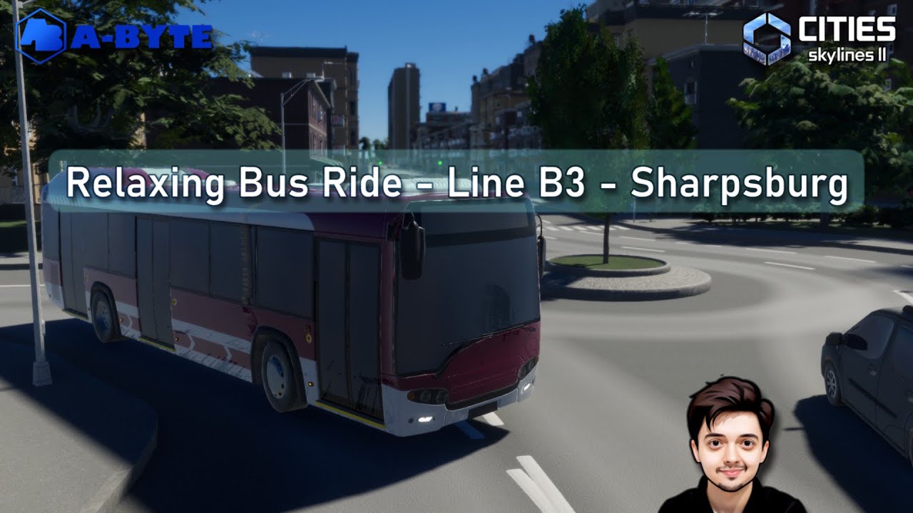Relaxing Bus Ride - Line B3 - Cities Skyline 2 - YouTube
