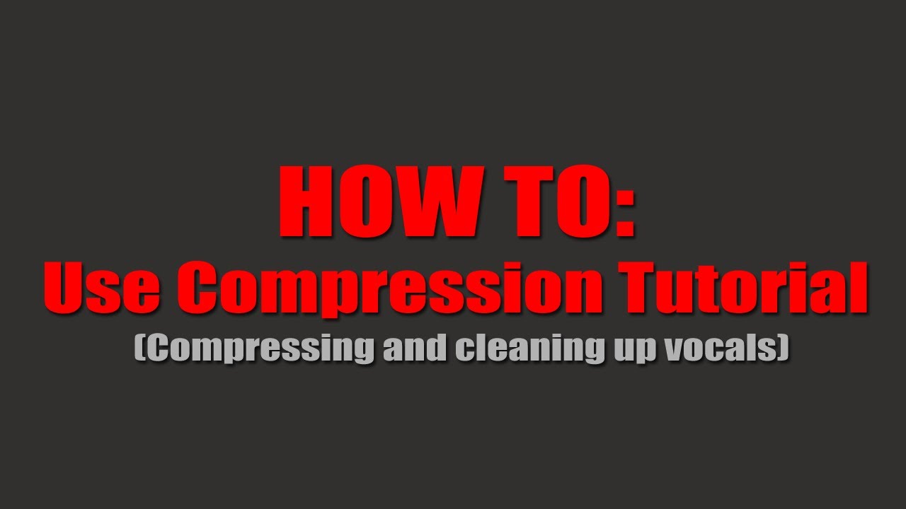 How To: Use Compression Tutorial ( Cubase 5 ) | iamsickflowz - YouTube