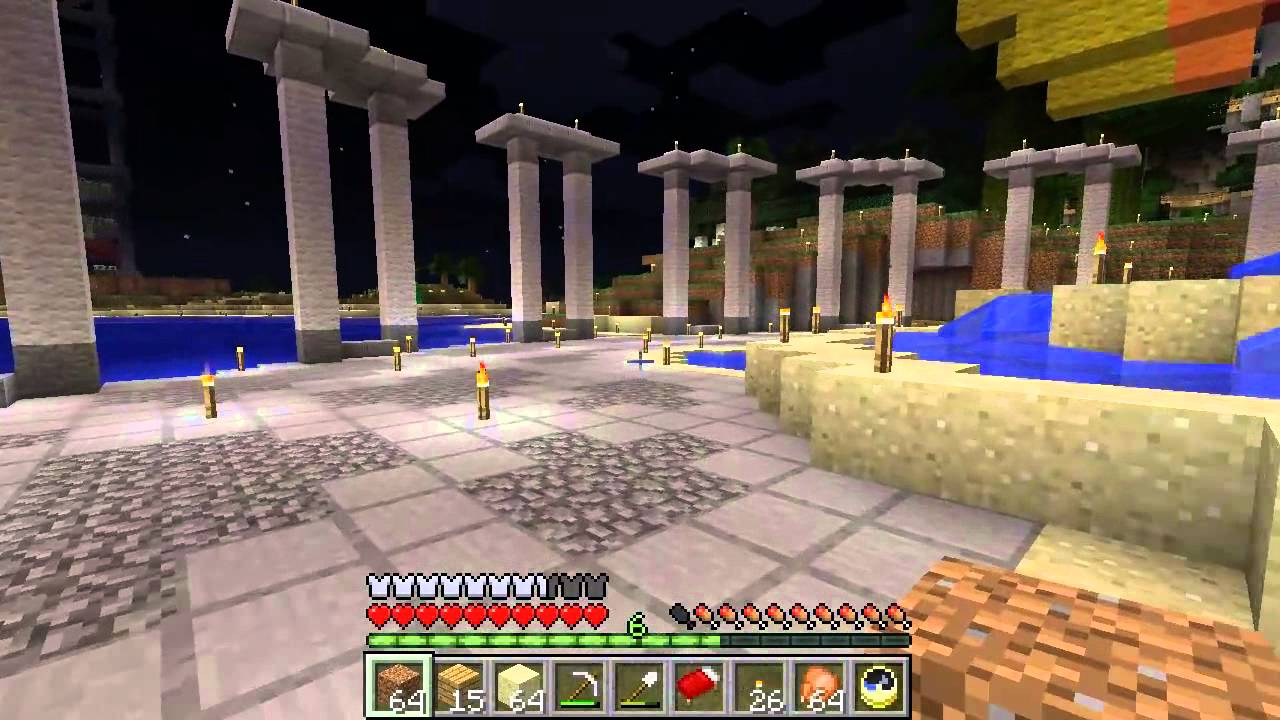 Minecraft: Retaining Wall part 1 2014-06-23 - YouTube