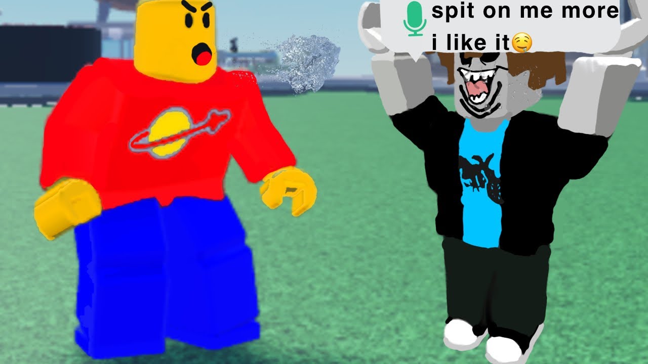 Spitting on people (Roblox Mic Up) - YouTube