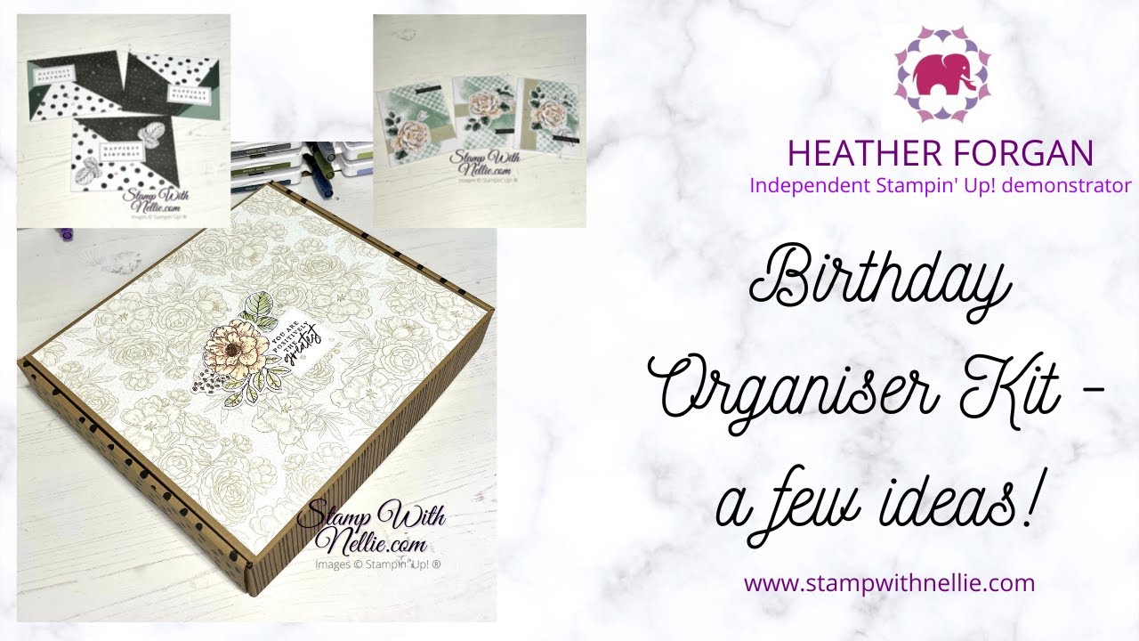 How to make up the Birthday Organiser kit, alternative cards & decorate ...