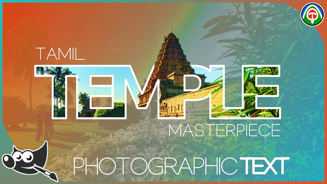 Photographic Text Effect using GIMP in Tamil | GIMP 2.10 | AOT | தமிழ் ...