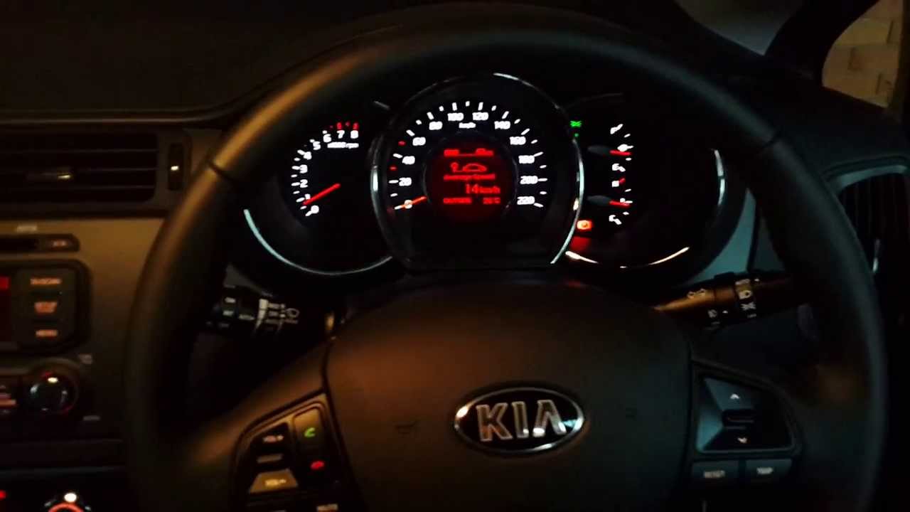 The new Kia Rio interior (at night) - YouTube