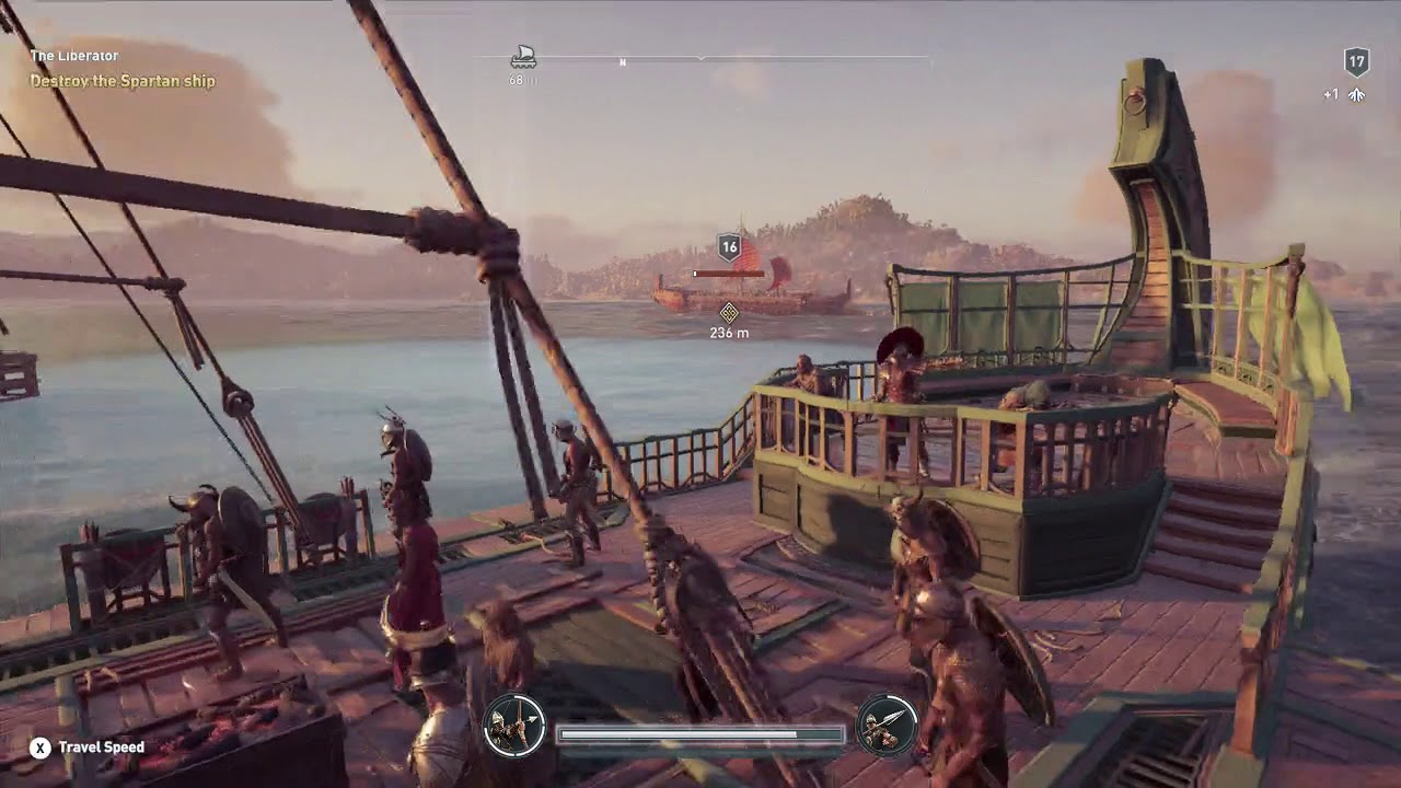 Assassin's Creed Odyssey Destroy Spartan Ship the Liberator - YouTube