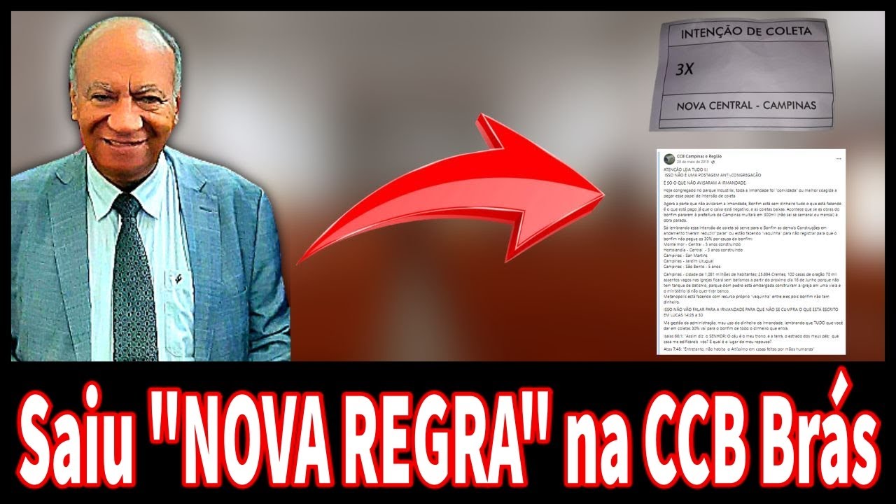 IMPOSIÇÃO dos ANCIÃES da CCB aos NOVOS BATIZADOS a DAR COLETA de forma ...