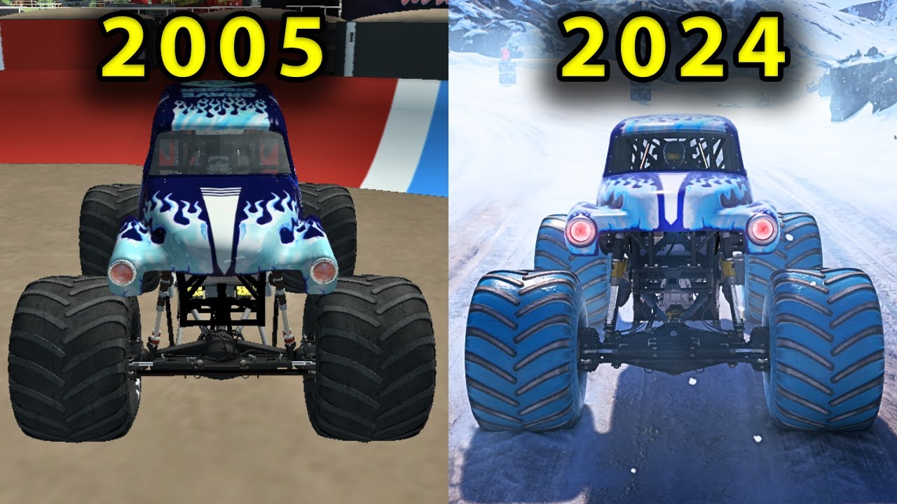 Evolution of GRAVE DIGGER ICE in Monster Jam Games - YouTube