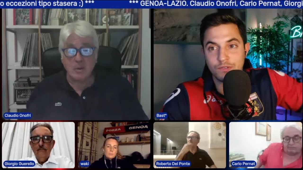 GENOA-LAZIO. Claudio Onofri, Carlo Pernat, Giorgio Guerello, Roberto ...