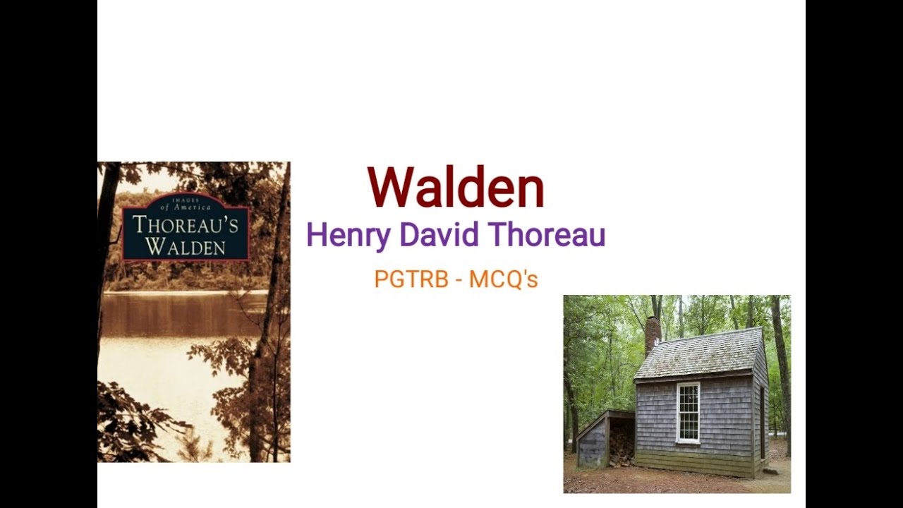 Walden - Henry David Thoreau - MCQ's-English videos about pgtrb, ugtrb ...