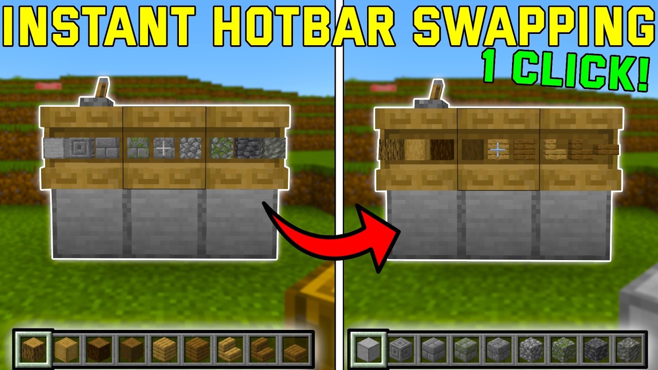 Instant Hotbar SWAPPING In Minecraft !! NEW FEATURE !! - YouTube