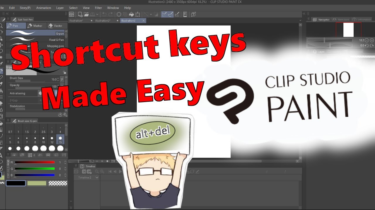 Easy Shortcut In Clip Studio Paint🔥🔥| lazyHK #clipstudio #animation # ...