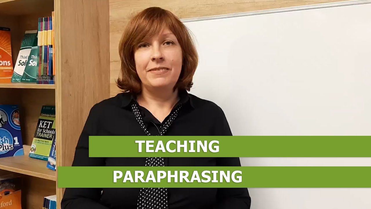 Teaching Paraphrasing - YouTube