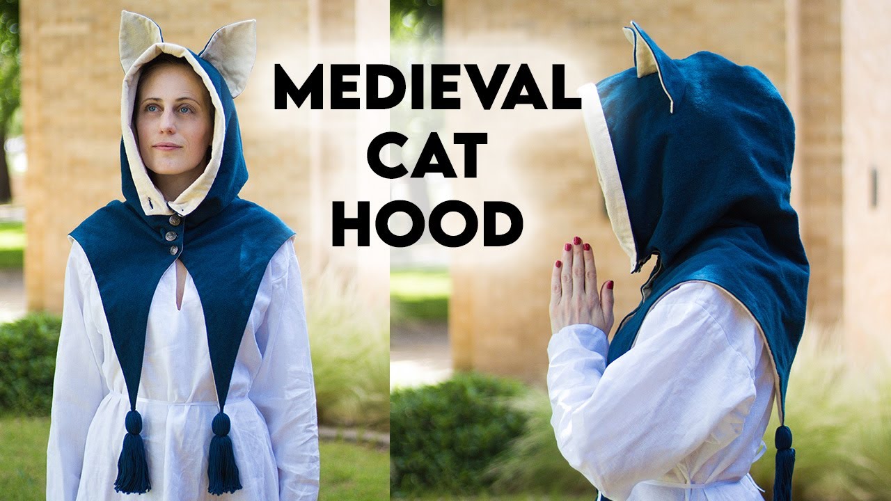 YE OLDE CAT LADY: I Made a Medieval Hood With Cat Ears - YouTube