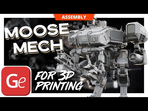 MOOSE Mech 3D Printing Model | Assembly by Gambody - YouTube