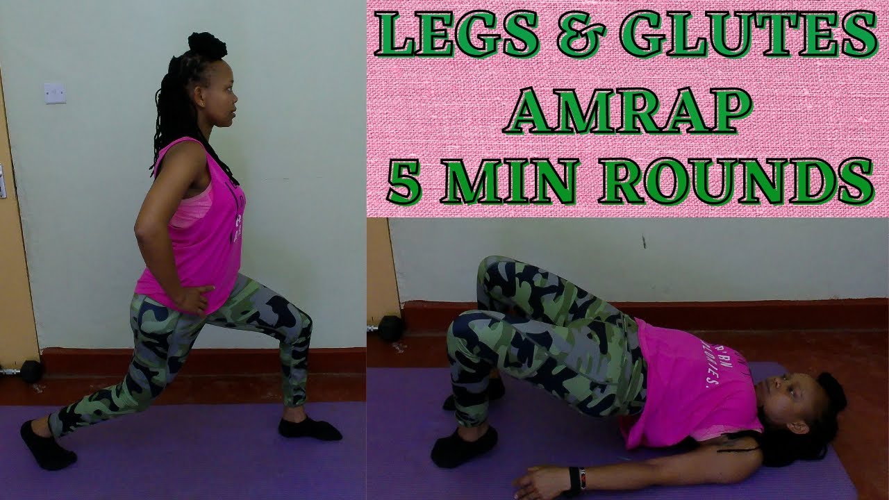 LEGS & GLUTES AMRAP // 5 Min Rounds - YouTube