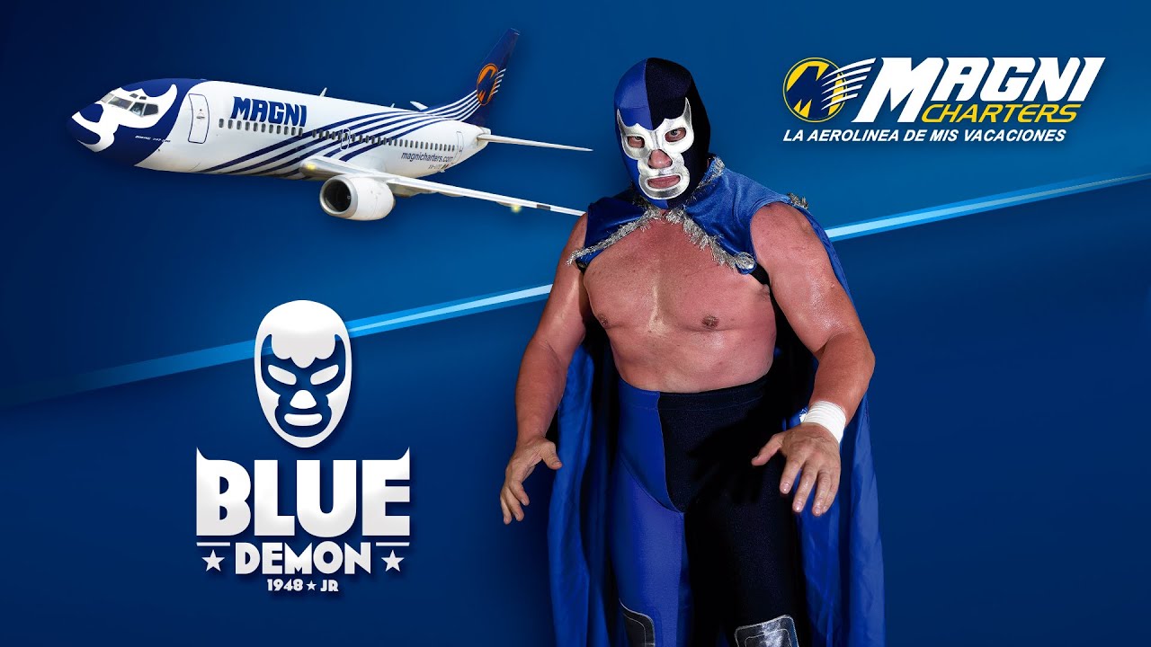 Homenaje a Blue Demon y presentación oficial del avión Blue Demon Jr ...