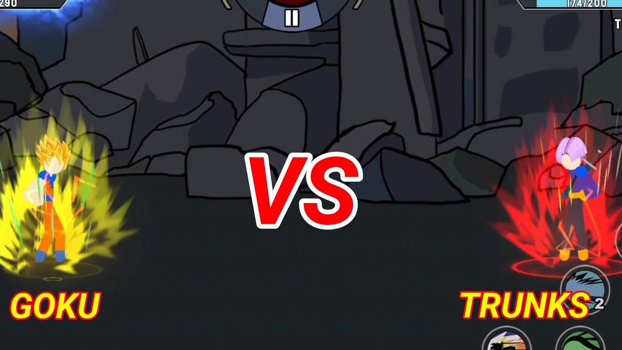 Goku VS Trunks @Stickman_Game @StickyGame1 - YouTube