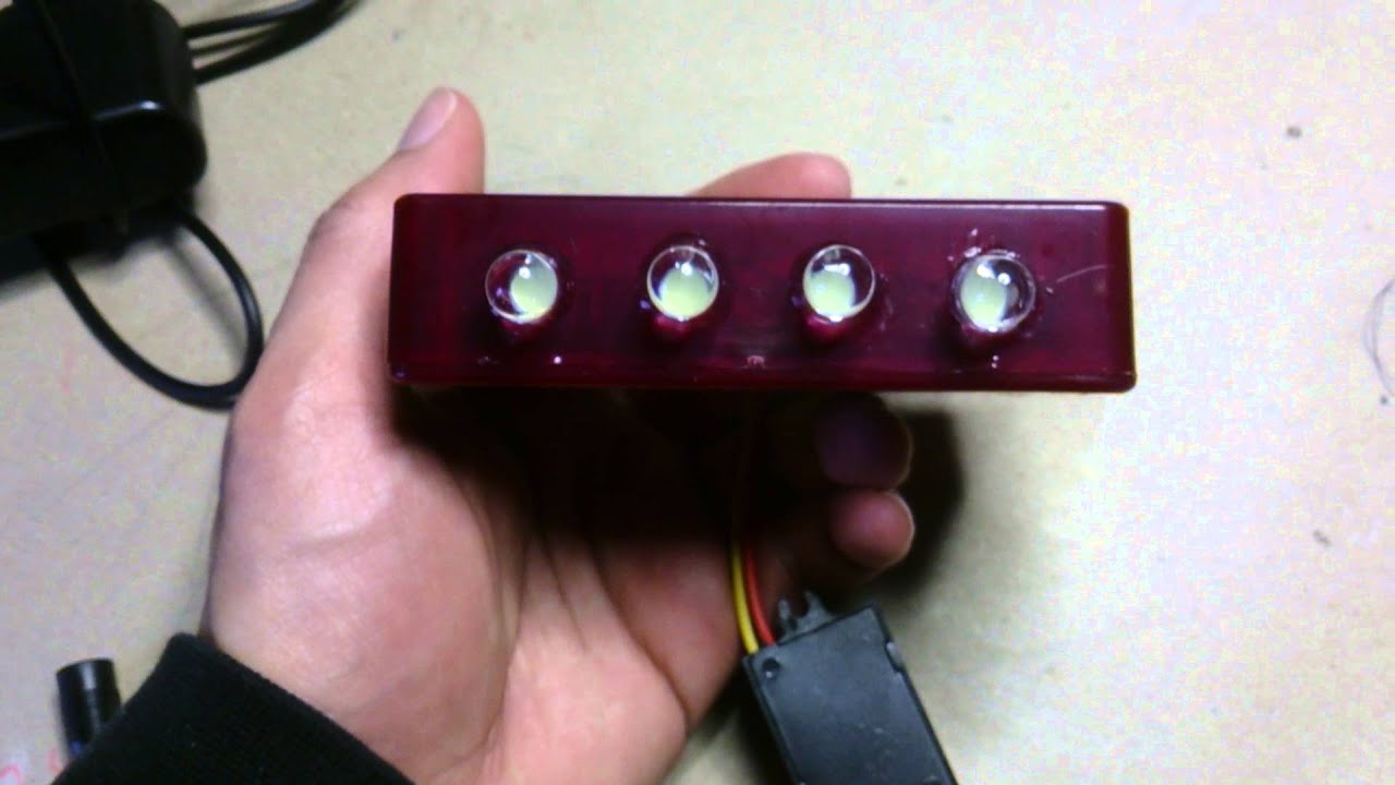 Custom headlight - LED - With capacitor backup! (280 LM) - YouTube