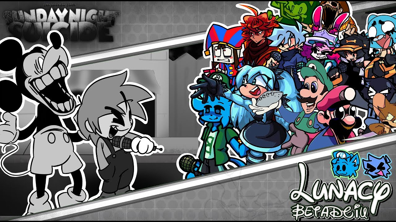 LUNACY But Every Turn Different Character Sings 😼🎶 (FNF: SUNDAY NIGHT ...