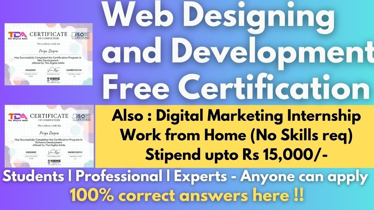 Web Designing & Development Certification | Digital Marketing ...