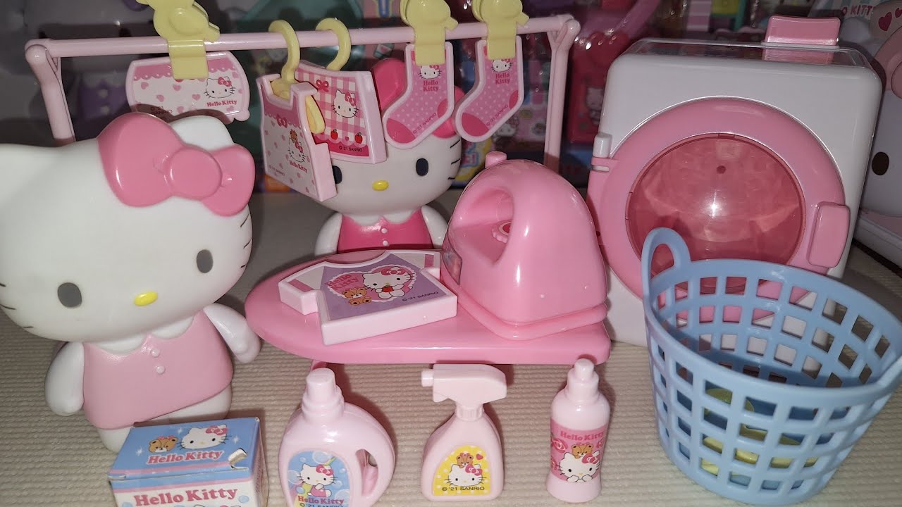 7 Minutes Satisfying Video with Unboxing Hello Kitty Laundry Set - YouTube